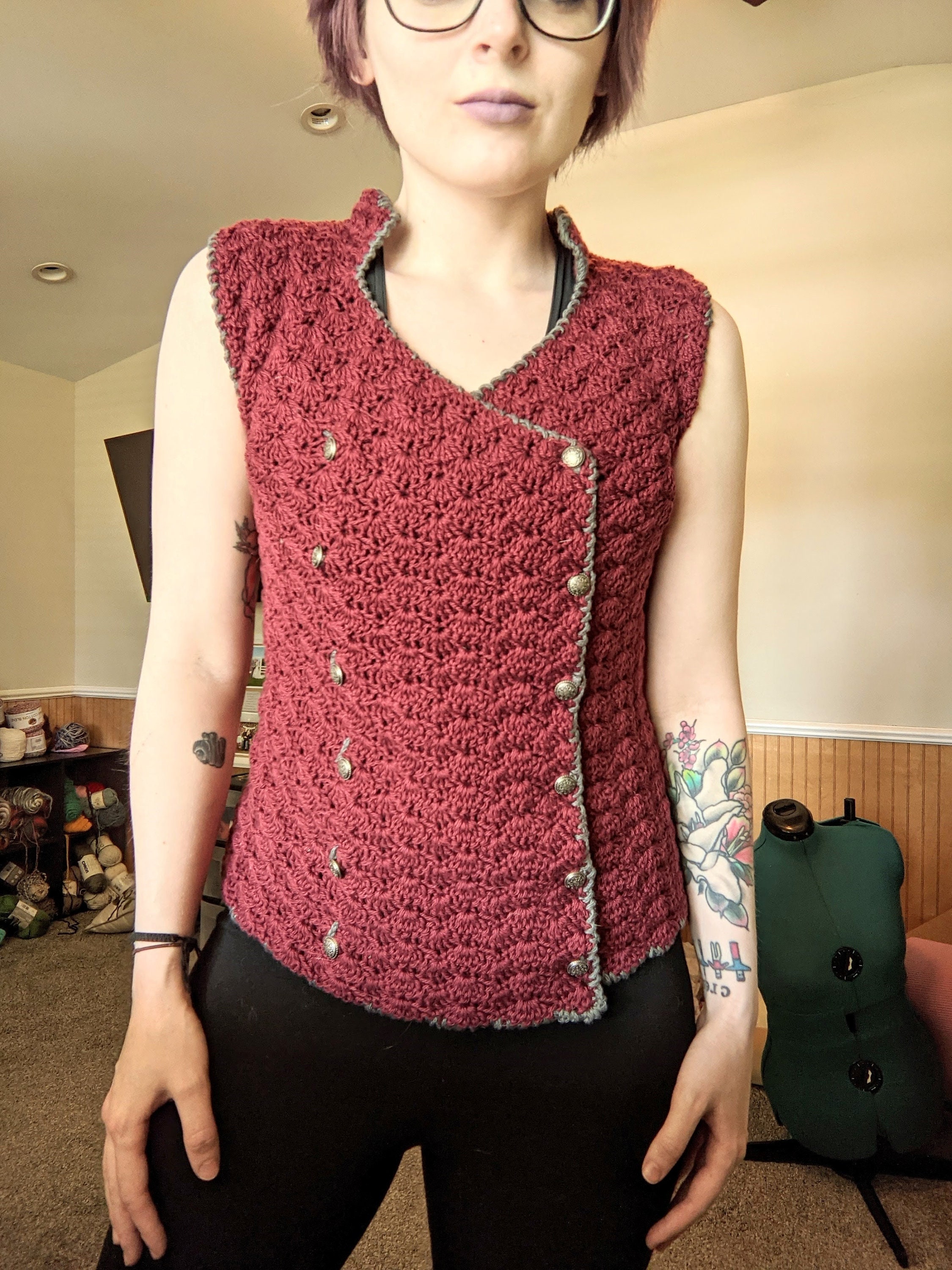 Archer Military Vest Crochet Pattern - Etsy