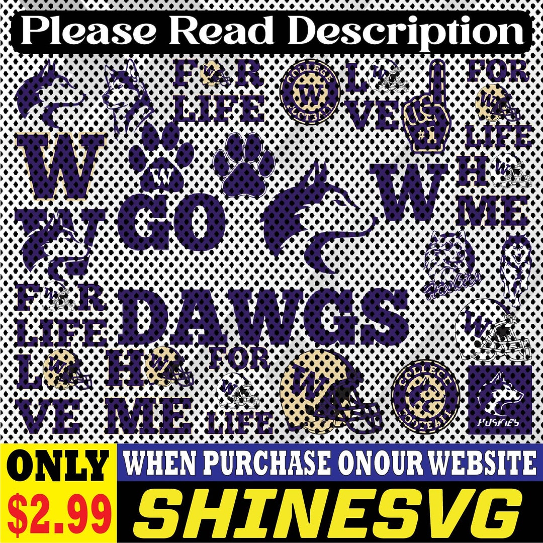 Washing-ton-huskies Football Team Svg Washing-ton-huskies - Etsy