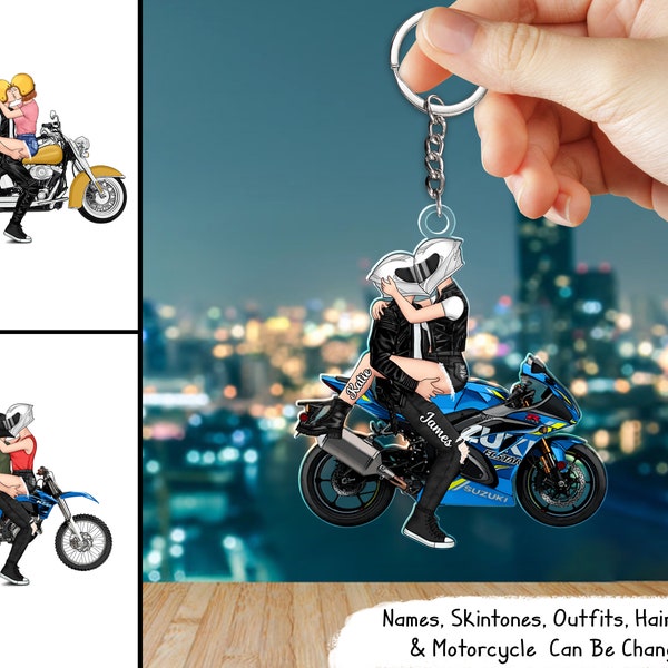 Motorcycle Keychain - Etsy