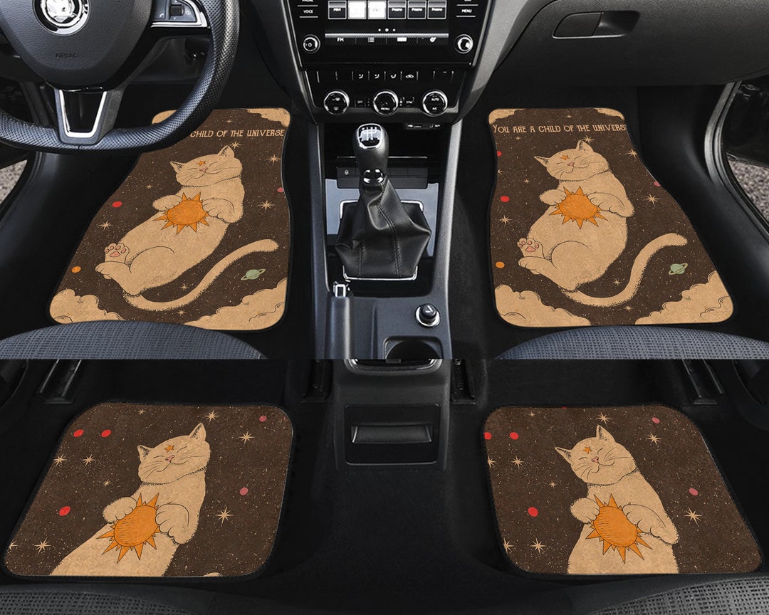 Universe Cat Car Mat, Celestial Floor Car Mat, Car Mat for Women, Car ...