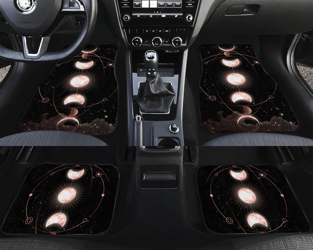 Moon Light Car Floor Mat, Moon Phase Car Mat, Personalized Gift, Car ...