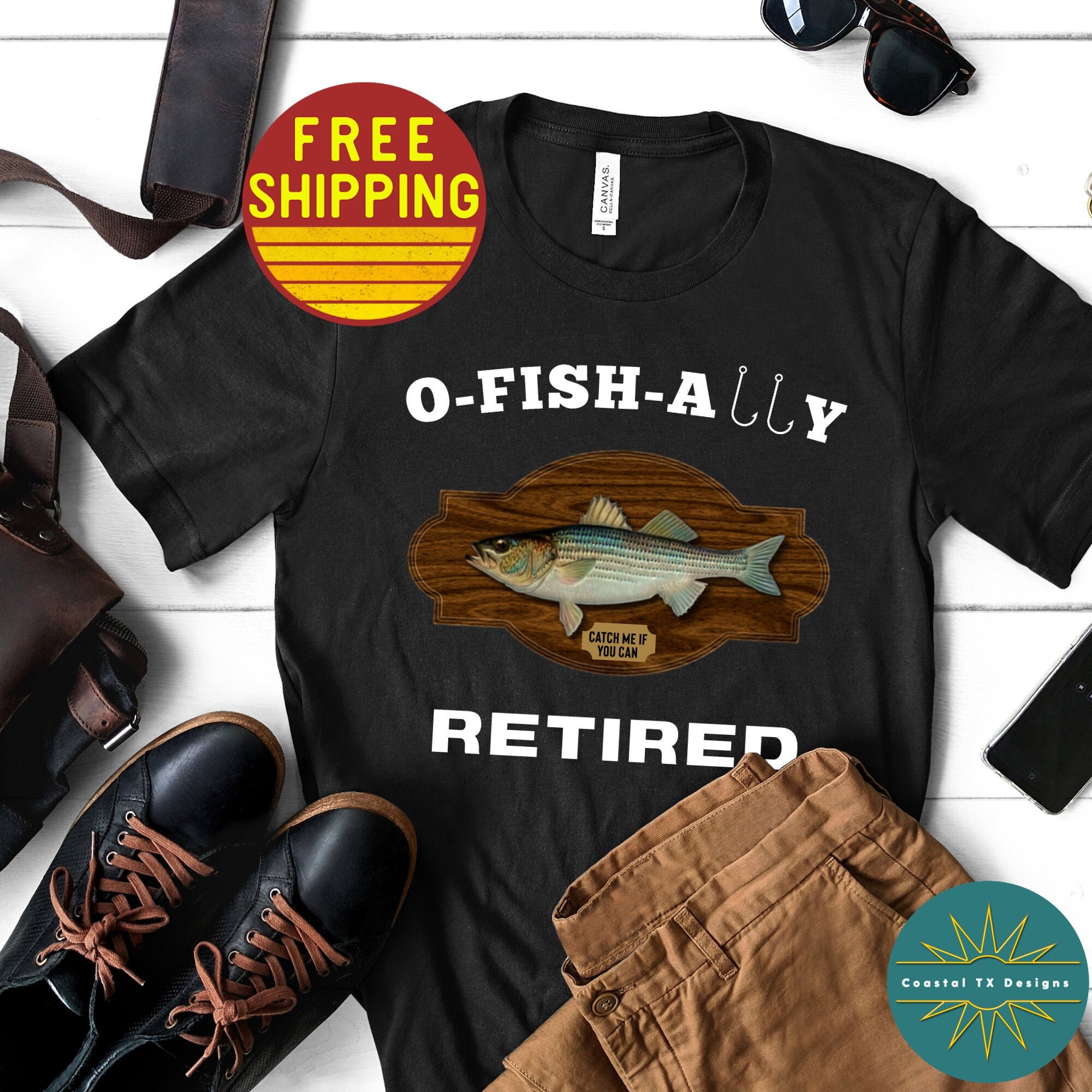Retirement Gift for Dad O-fish-ally Retired Fishing Retirement - Etsy UK
