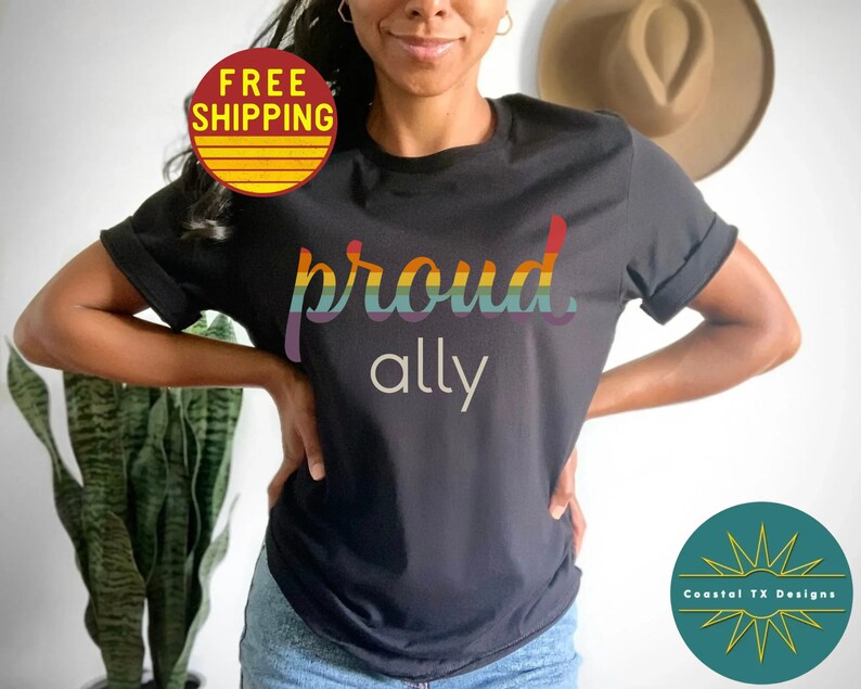 Pride Shirt Gay Pride Ally Shirt Pride Ally Flag Pride Apparel Proud ...