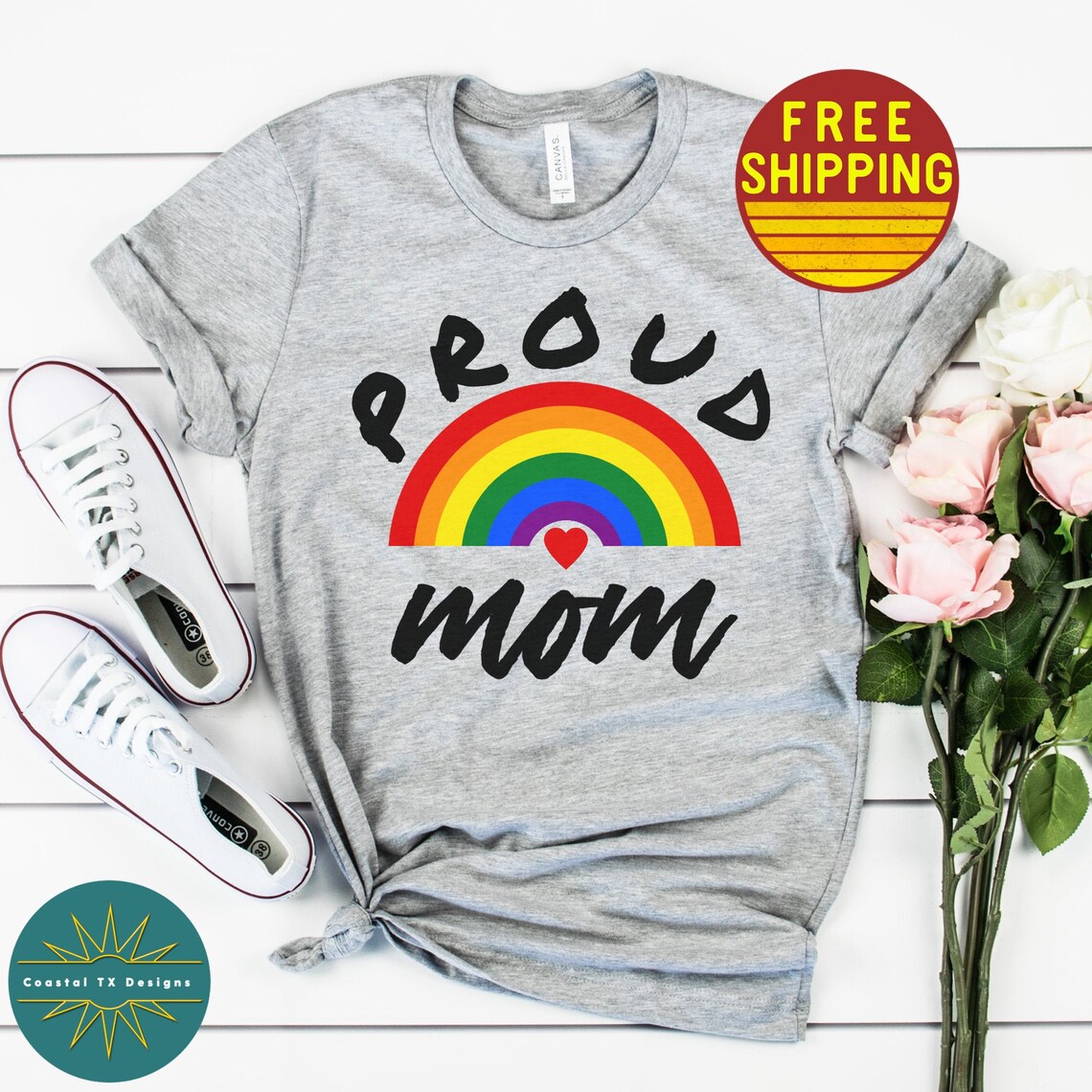 Proud Mom Pride Shirt LGBTQ Proud Parent Shirt Mom Pride Month - Etsy UK