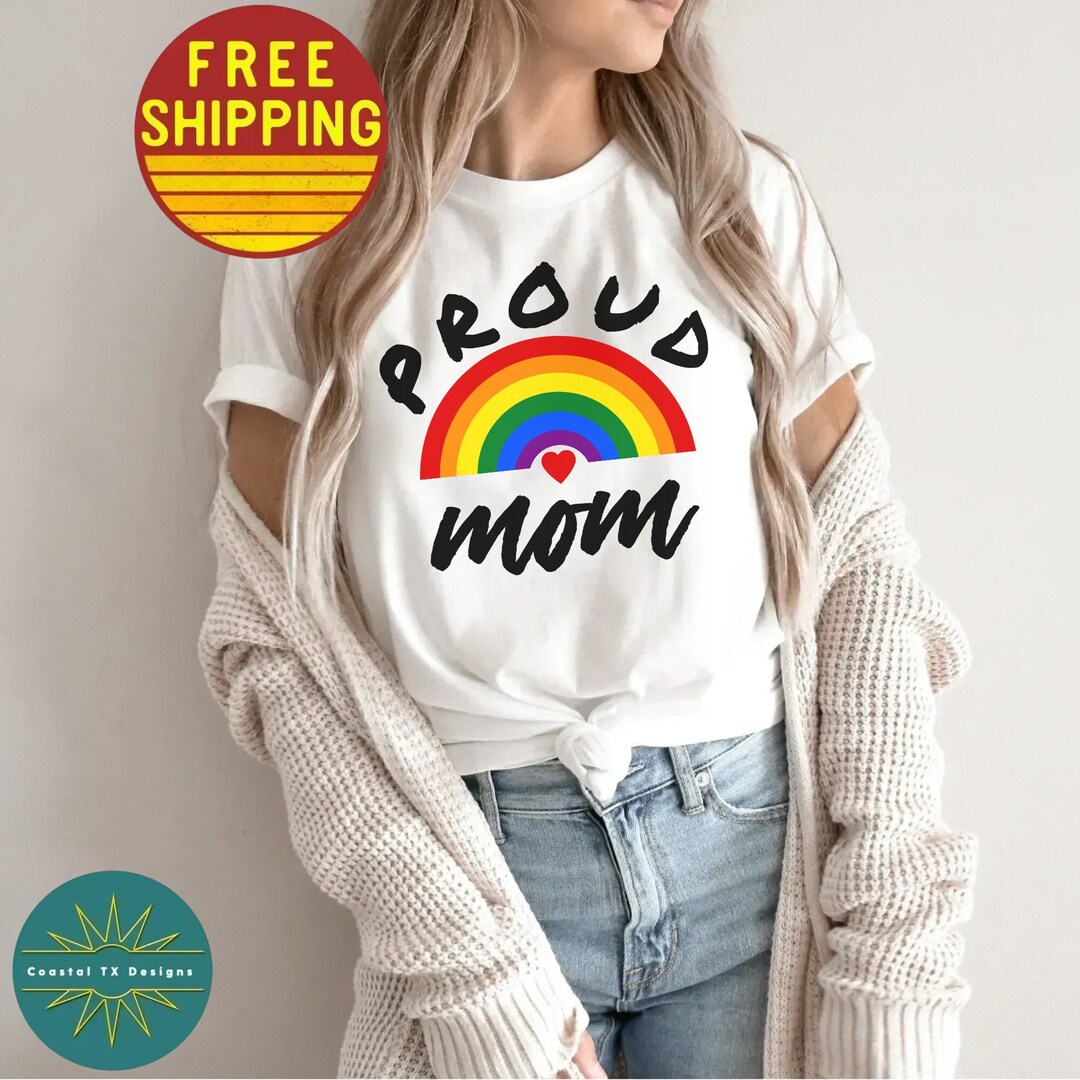 Proud Mom Pride Shirt LGBTQ Proud Parent Shirt Mom Pride Month Shirt ...