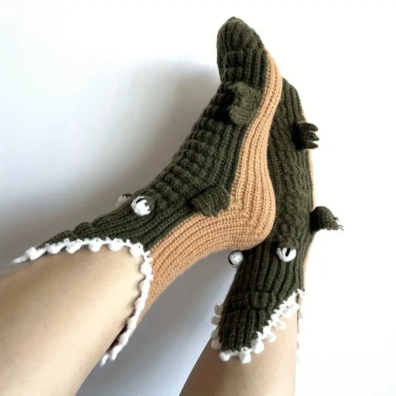 Crocodiles, Sharks, and Fish Comfort Sock Collection Cozy Toes and Fun ...