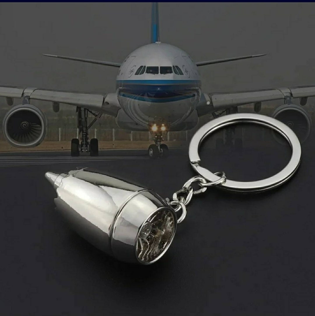 Airplane Turbine Engine Keychain. - Etsy