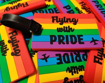 LGBTQ Pride Flag Luggage Tag Gay Lesbian Bisexual Trans Ids Rainbow ...