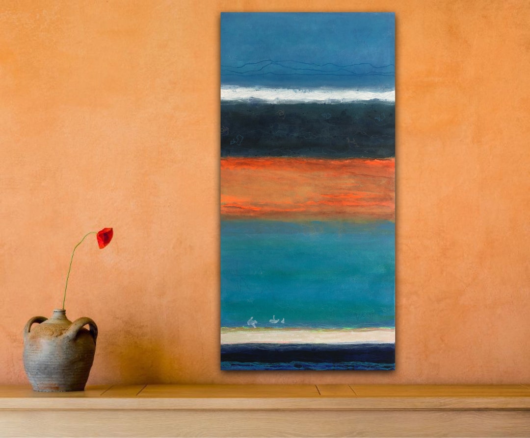 Large Original Acrylic Abstract Landscape Wall Painting Artwork Mark ...