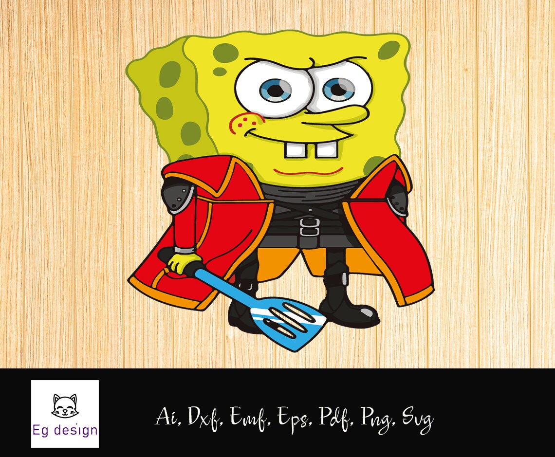 SpongeBob Svg SpongeBob Cricut Sponge Bob Cut File Instant | Etsy
