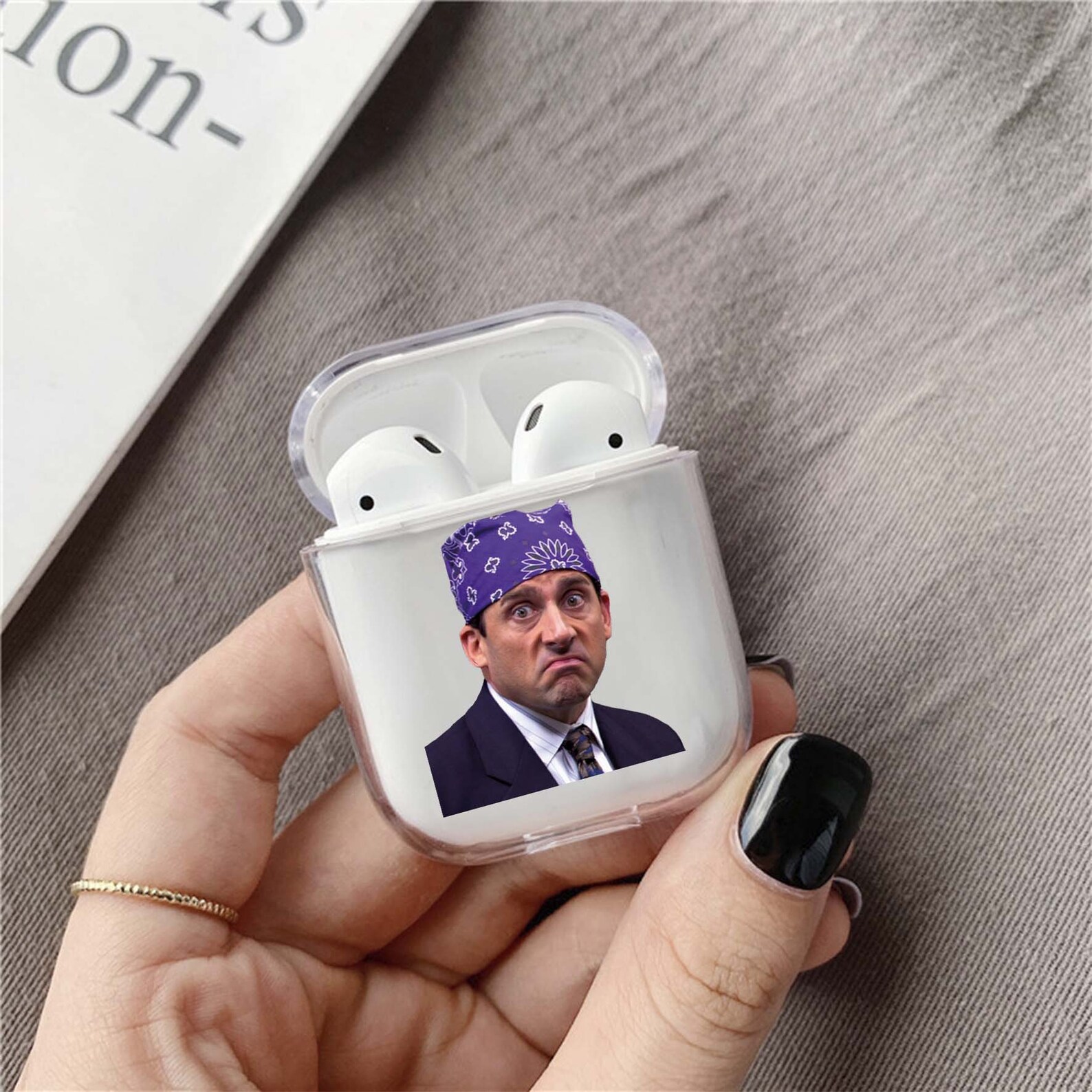 Plastic Airpods case funny face airpod case AirPods case | Etsy