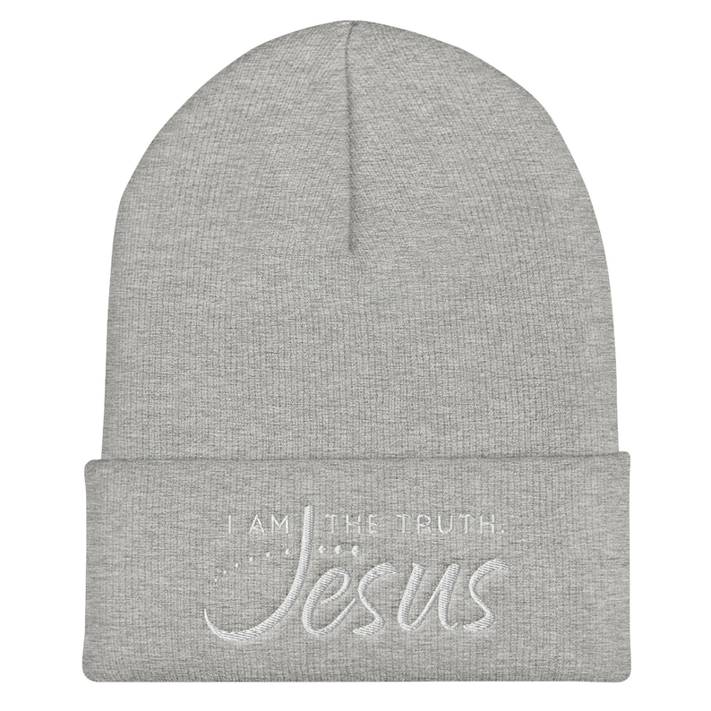 Christian Cuffed Beanie - Jesus - I Am the Truth - Beautiful Religious ...