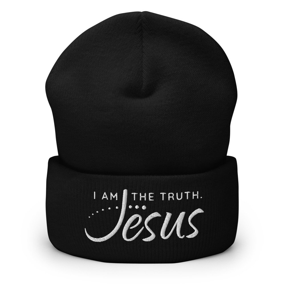 Christian Cuffed Beanie - Jesus - I Am the Truth - Beautiful Religious ...
