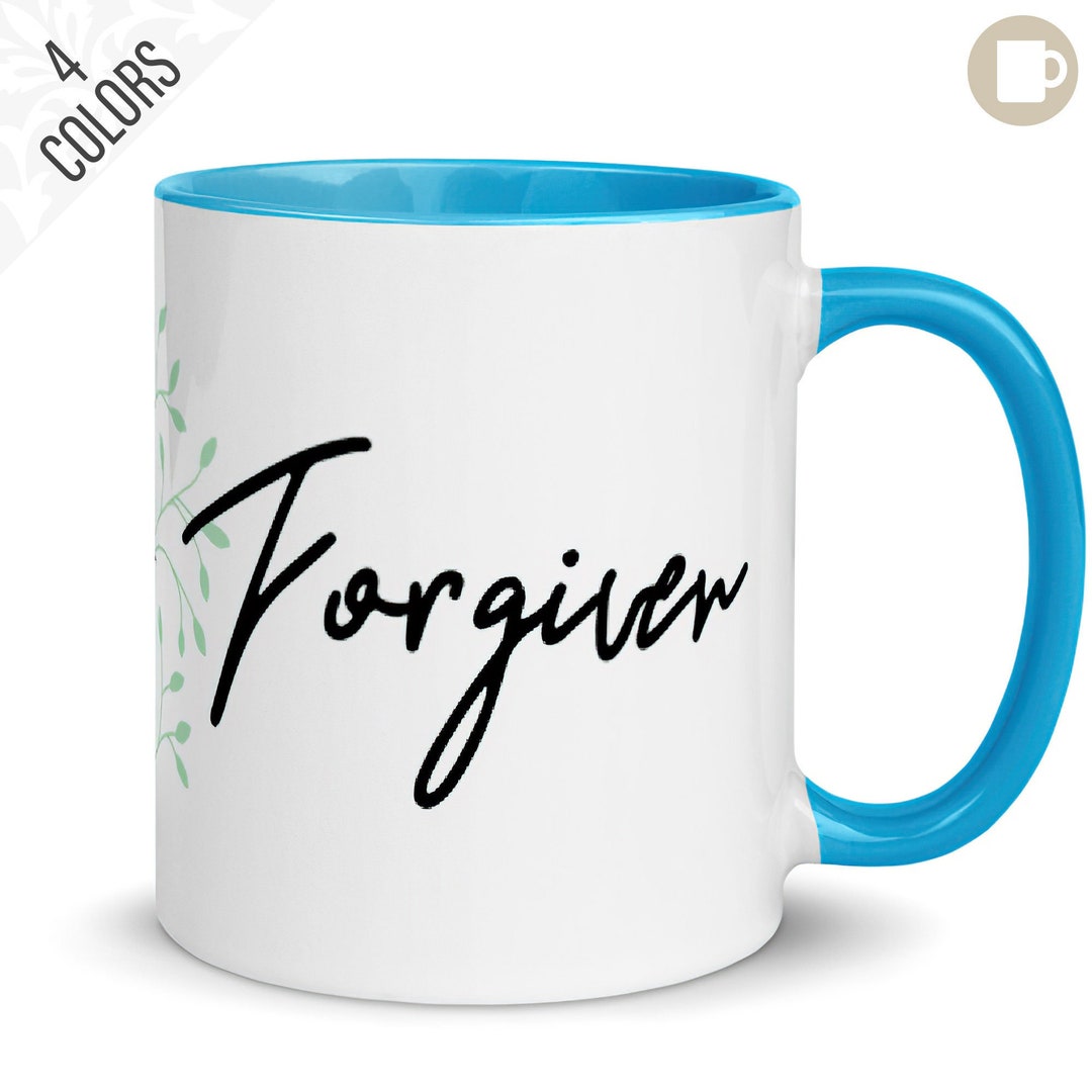 Christian Coffee Mug Forgiven Script Series Bible Verse Romans 3:23-24 Great Religious Items ...