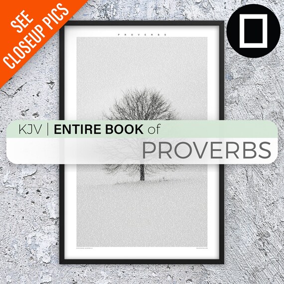 Christian Bible Print Art PROVERBS BiblePosters Tree | Etsy