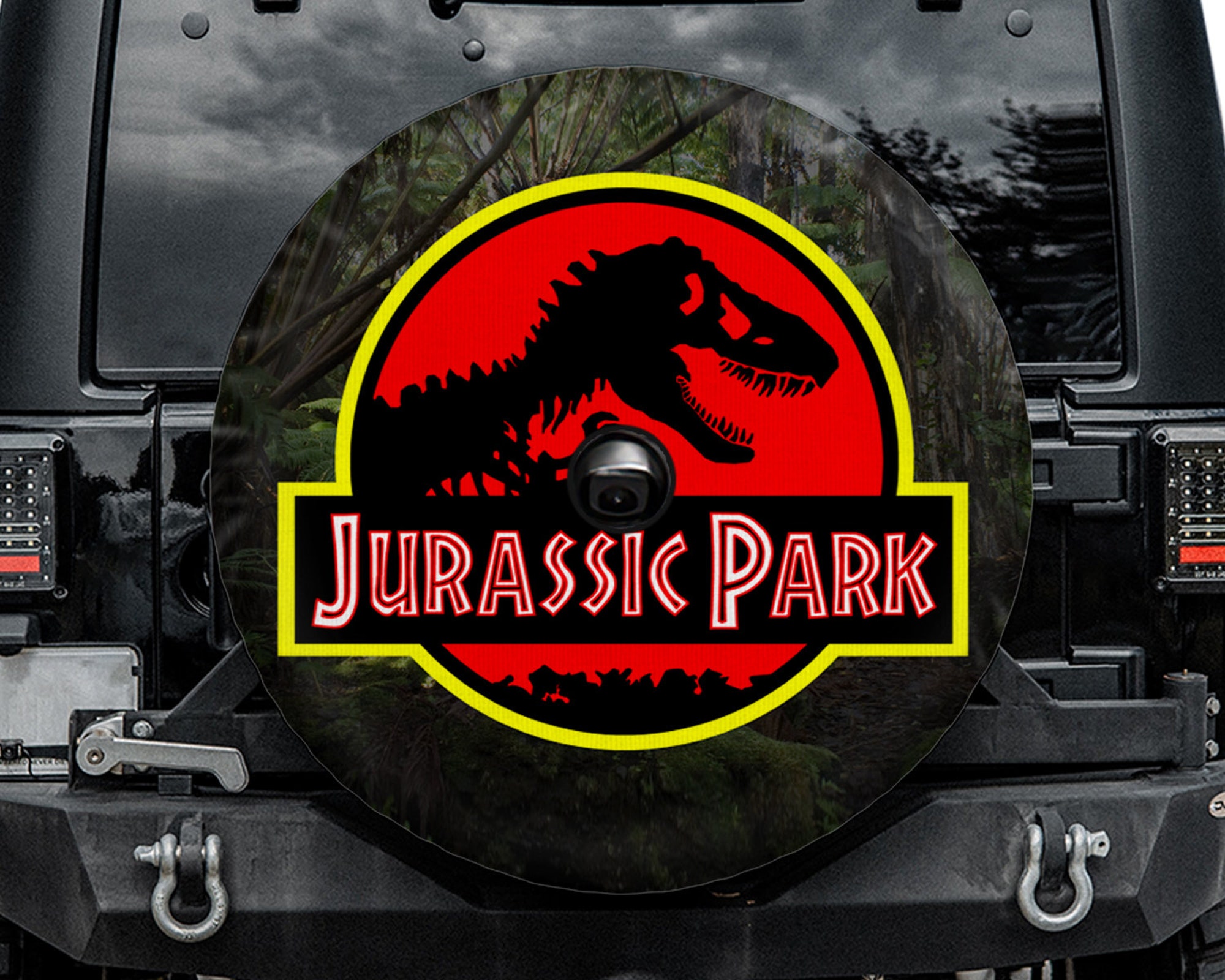 Dinosaur Spare tire cover, Jurassic World Poster, dinosaur, Car ...