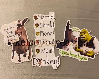 Shrek Stickers | Etsy UK