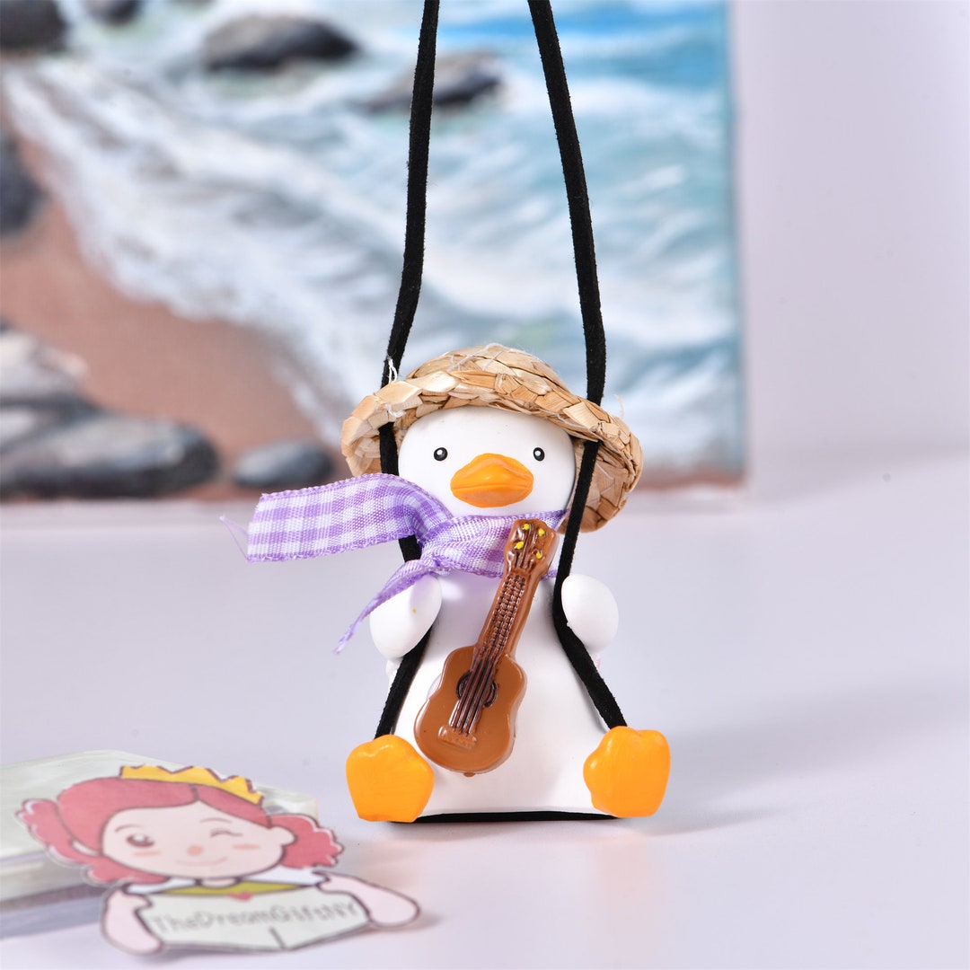 Cute Swing Duck, Interior Mirror Ornament, Duck Swing Car Hanging, Car ...
