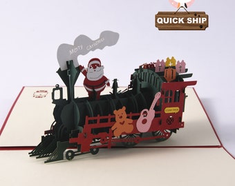 Steam Train Christmas Card - Etsy