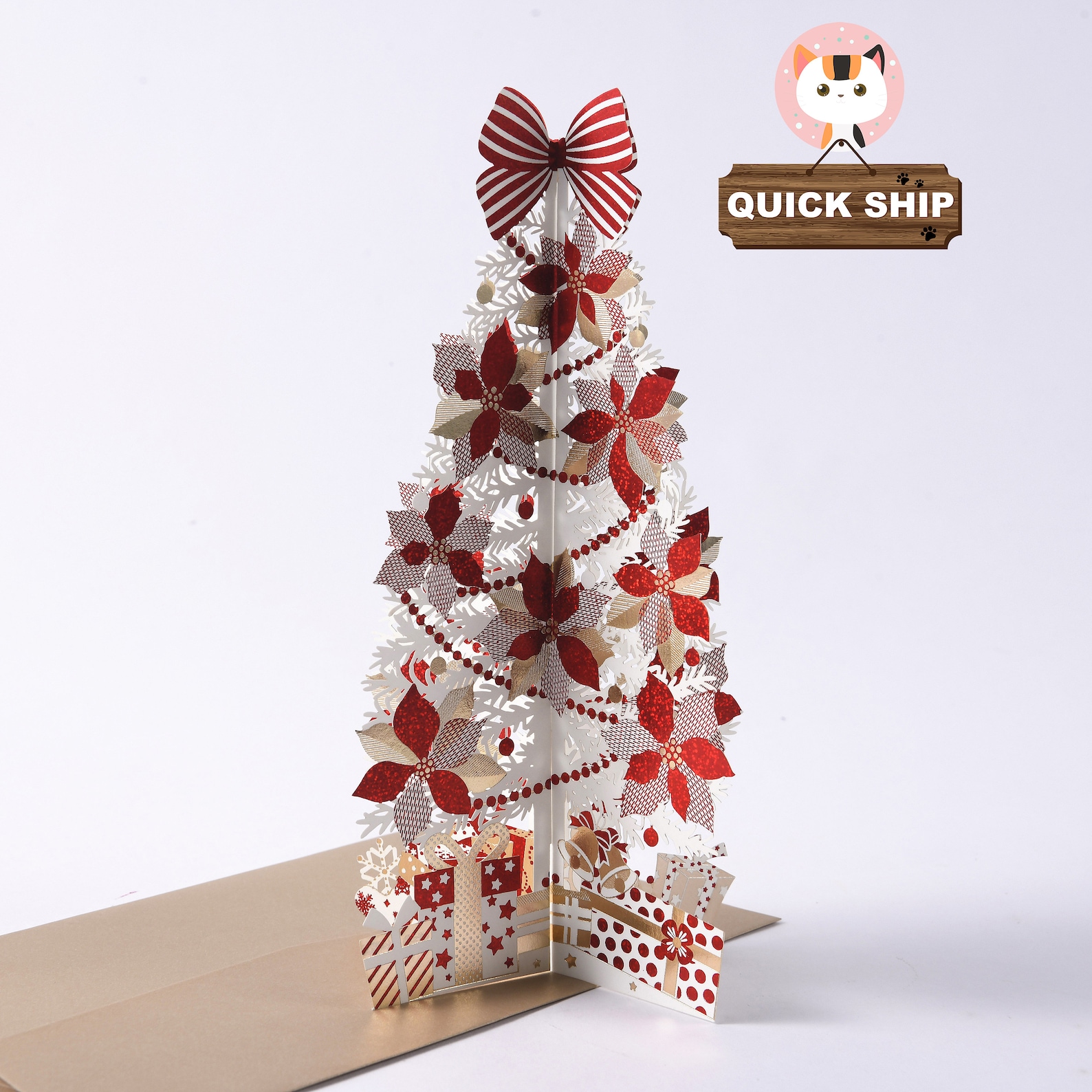 Christmas Tree 3D Pop up Card 3D Christmas Card Special - Etsy