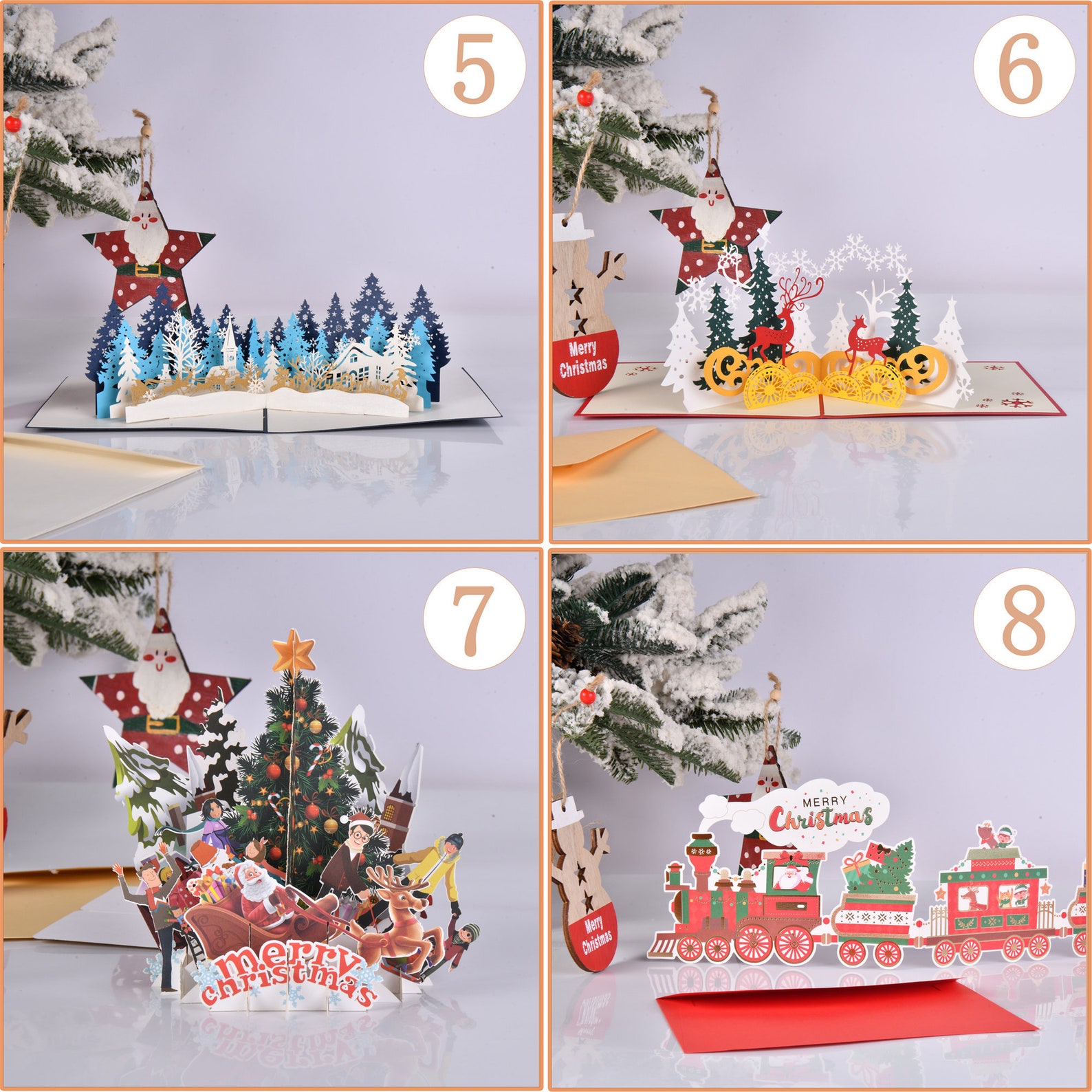 Christmas Tree 3D Pop up Card 3D Christmas Card Special - Etsy