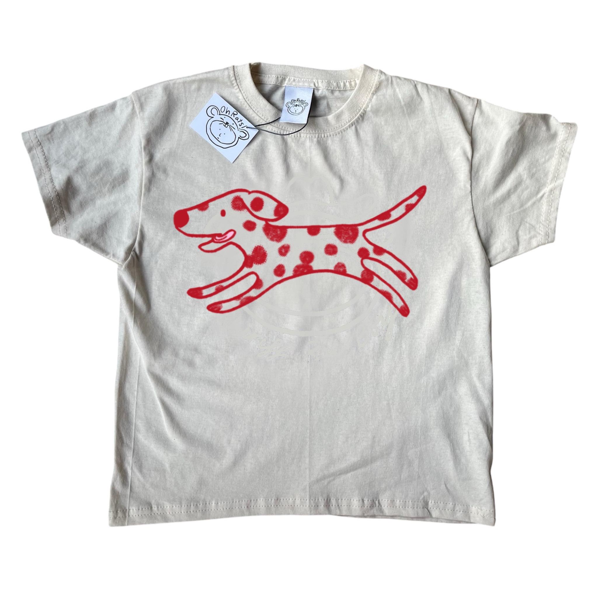 Oh Rats! Screen Printed Beige Dalmatian Tee, Dog Tee, Cute ...