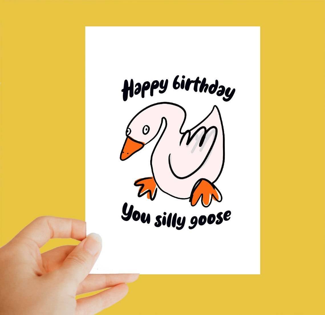Happy Birthday You Silly Goose Birthday Card Humorous Card - Etsy UK