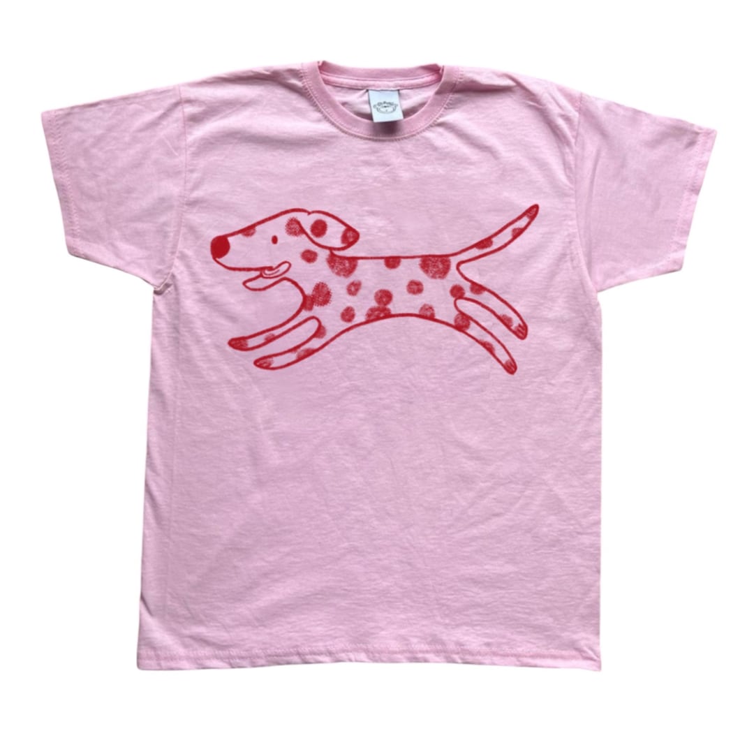 Oh Rats! Screen Printed Pink Dalmatian Tee, Dog Tee, Cute, Personalised ...