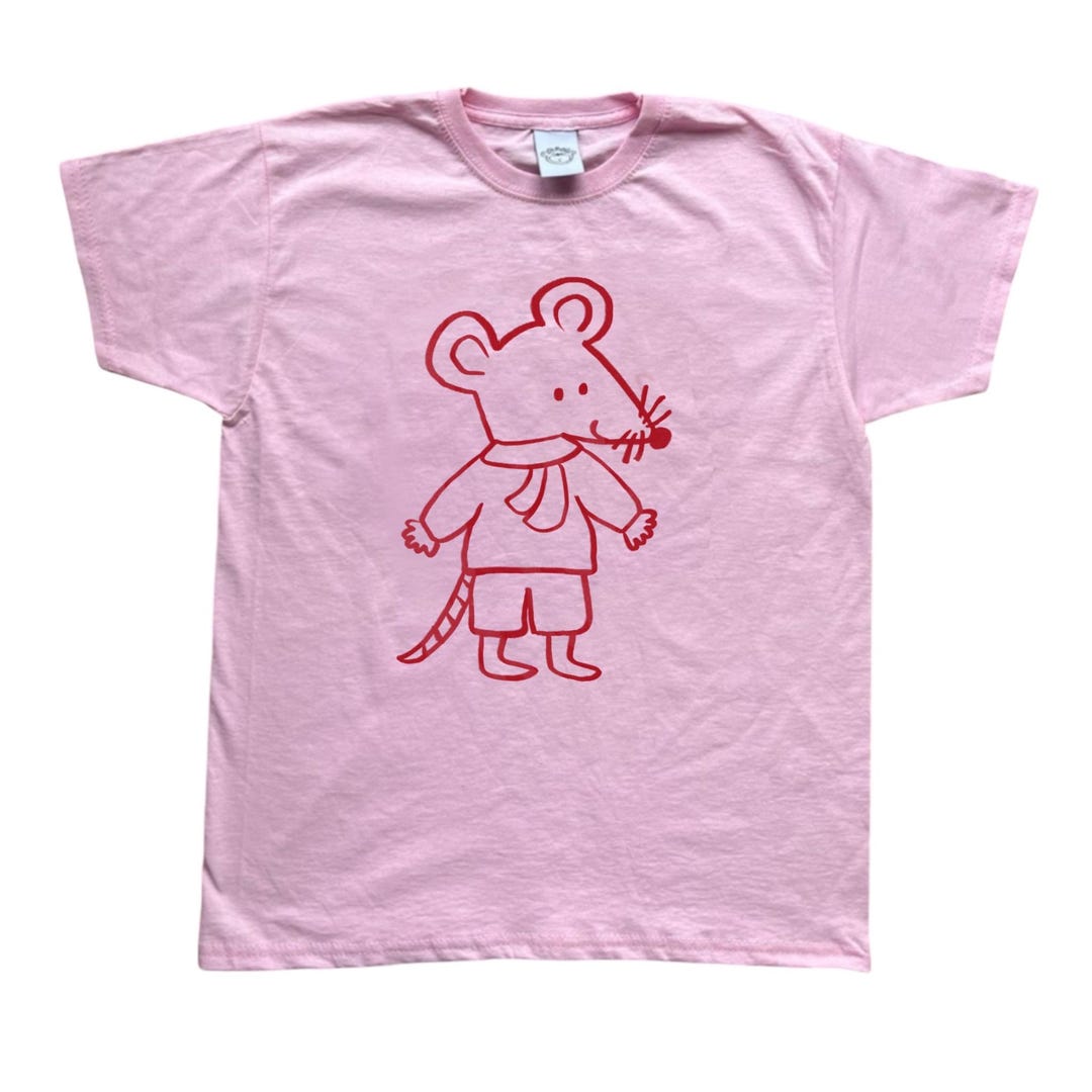 Oh Rats! Screen Printed Pink Dressed up Rat Tee, Rat Tee, Cute, Rat ...