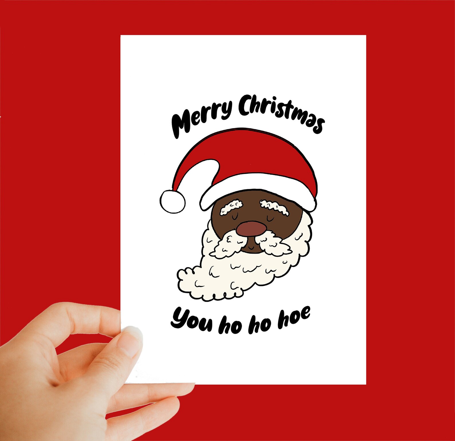 Merry Christmas You Ho Ho Hoe, Christmas Card, Santa Card, Version 1 ...