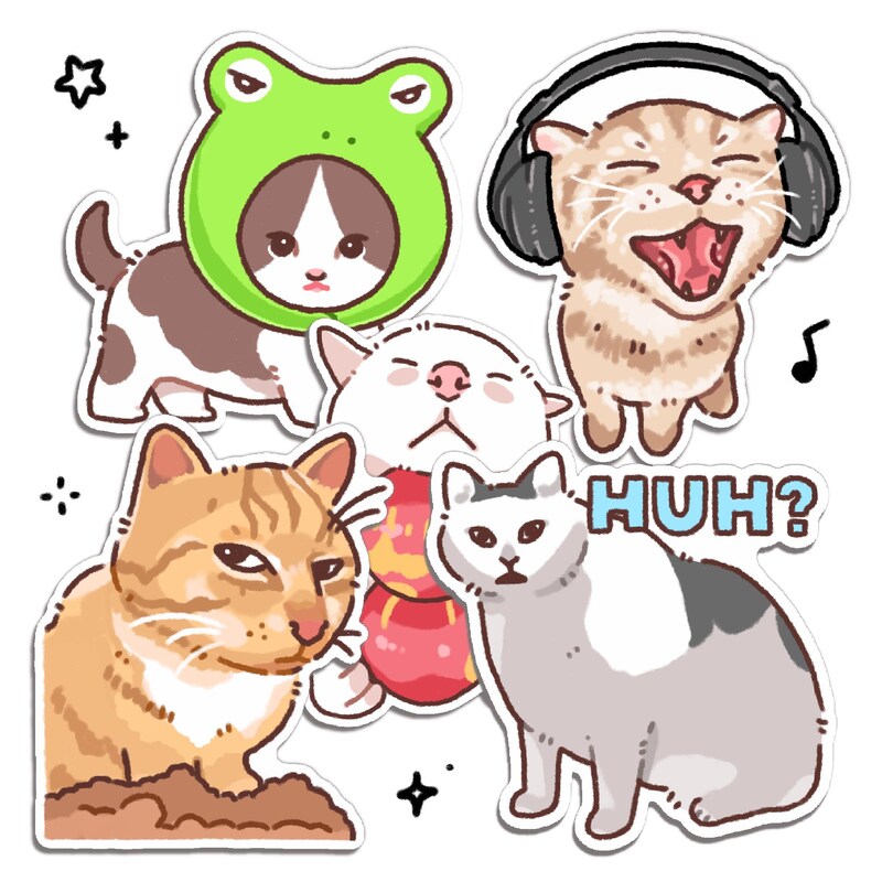 Cat Meme Stickers - Etsy