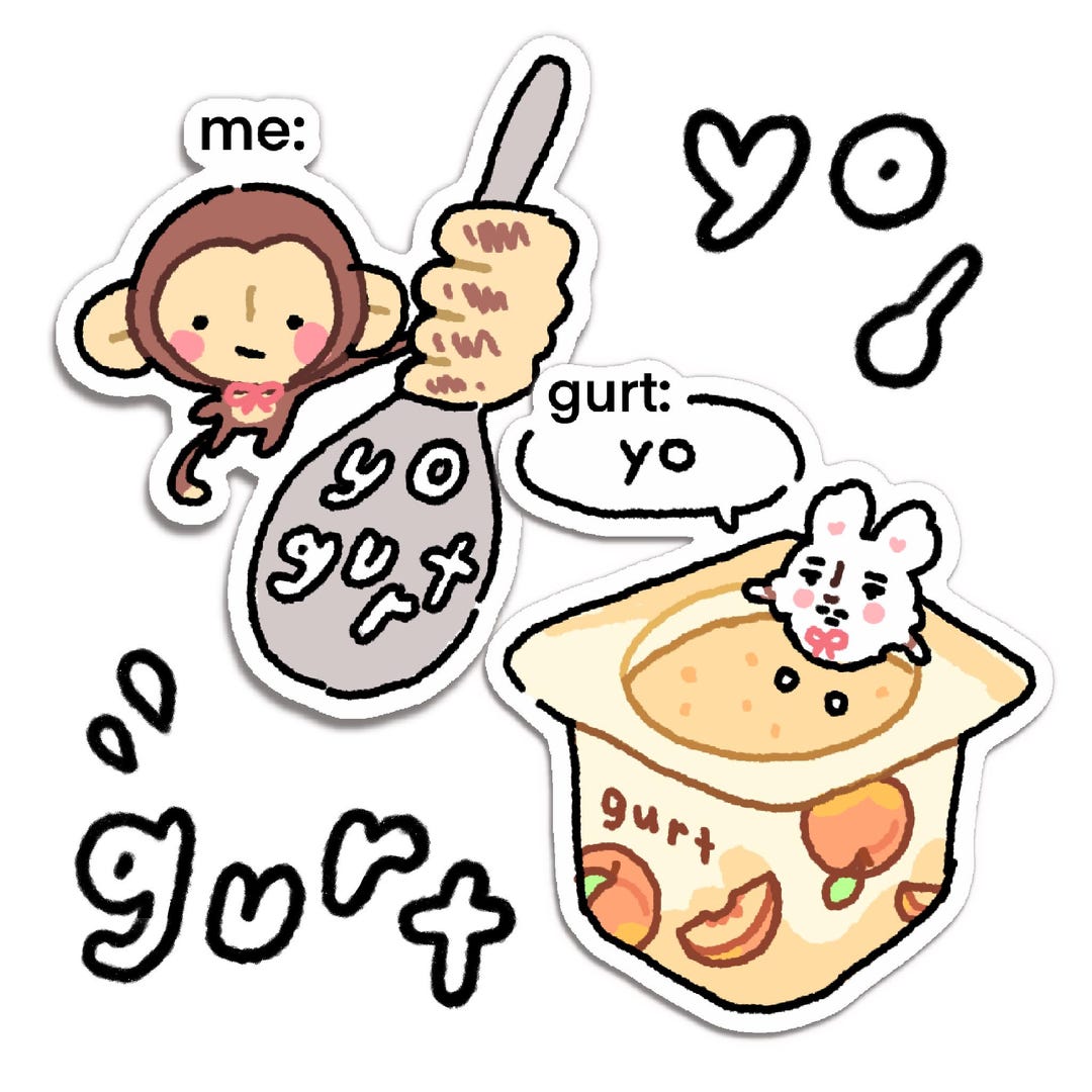 Yogurt Gurt:yo Bimbo Chimpo Stickers | Vinyl Waterproof Cute Funny ...