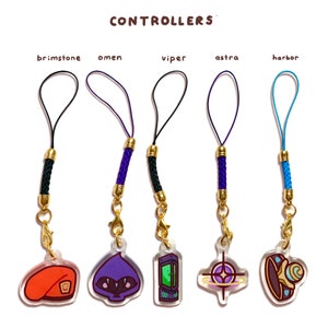 Valorant Agents Phone Charms | Jett Reyna Raze Phoenix Neon Yoru Sova ...