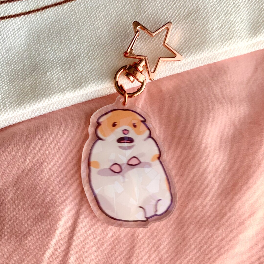 Scared Hamster Meme Holographic Acrylic Keychain - Etsy