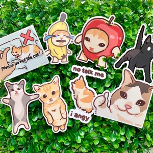 Meme Cat Stickers | Funny Cute Gifts for Kitty Lovers - Etsy