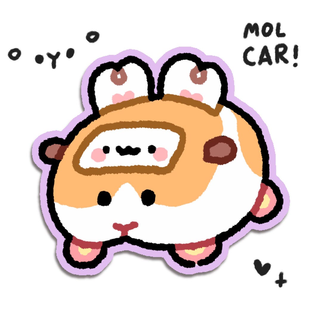 Pui Pui Molcar Bunny Sticker | Cute Gift for Hamster Lovers - Etsy