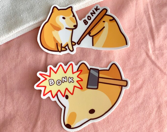 BONK Dog Meme Stickers - Etsy