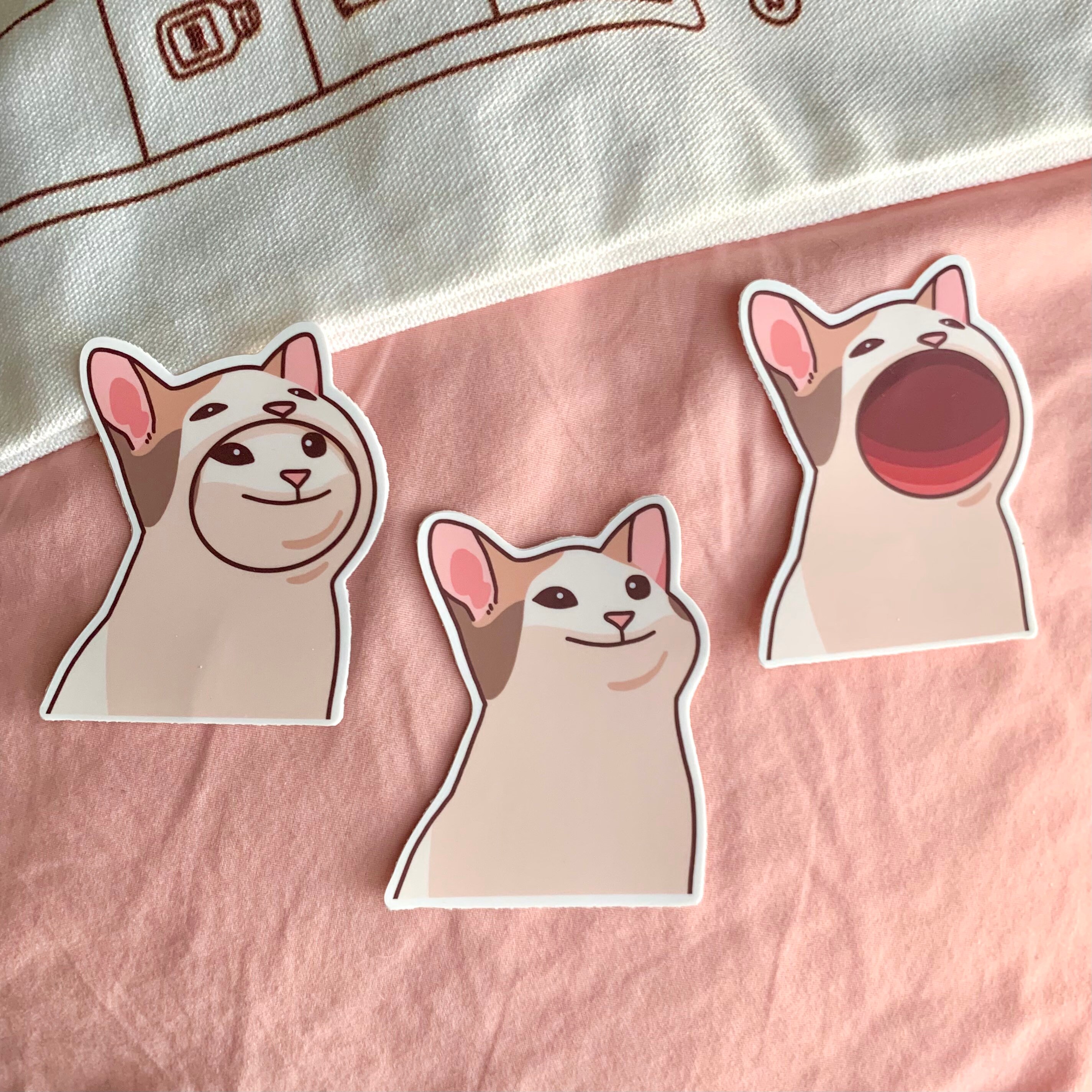 Pop Cat Stickers - Etsy