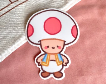Cute Toad Playing Banjo and Sitting on Mushroom Sad - Etsy
