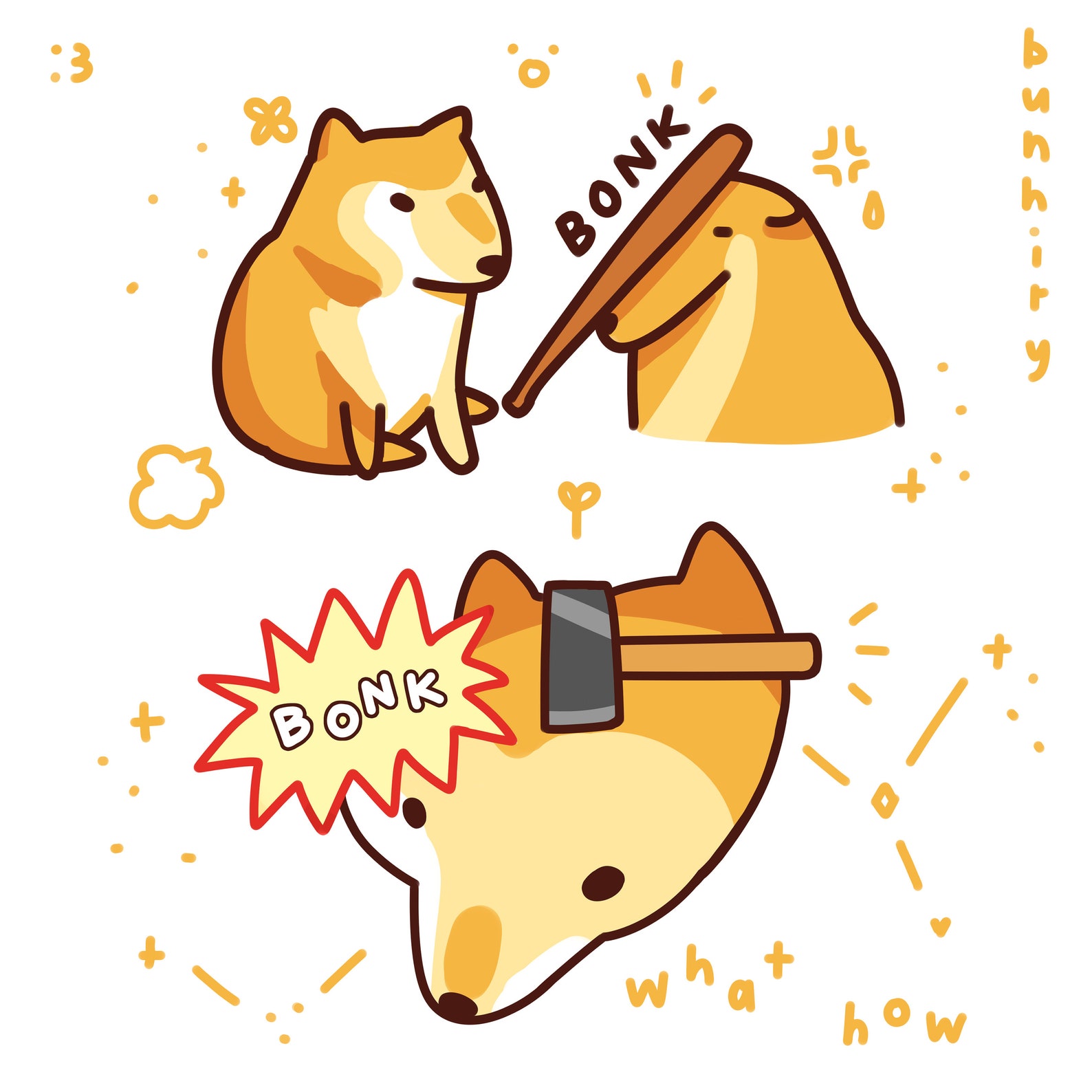 BONK Dog Meme Stickers - Etsy