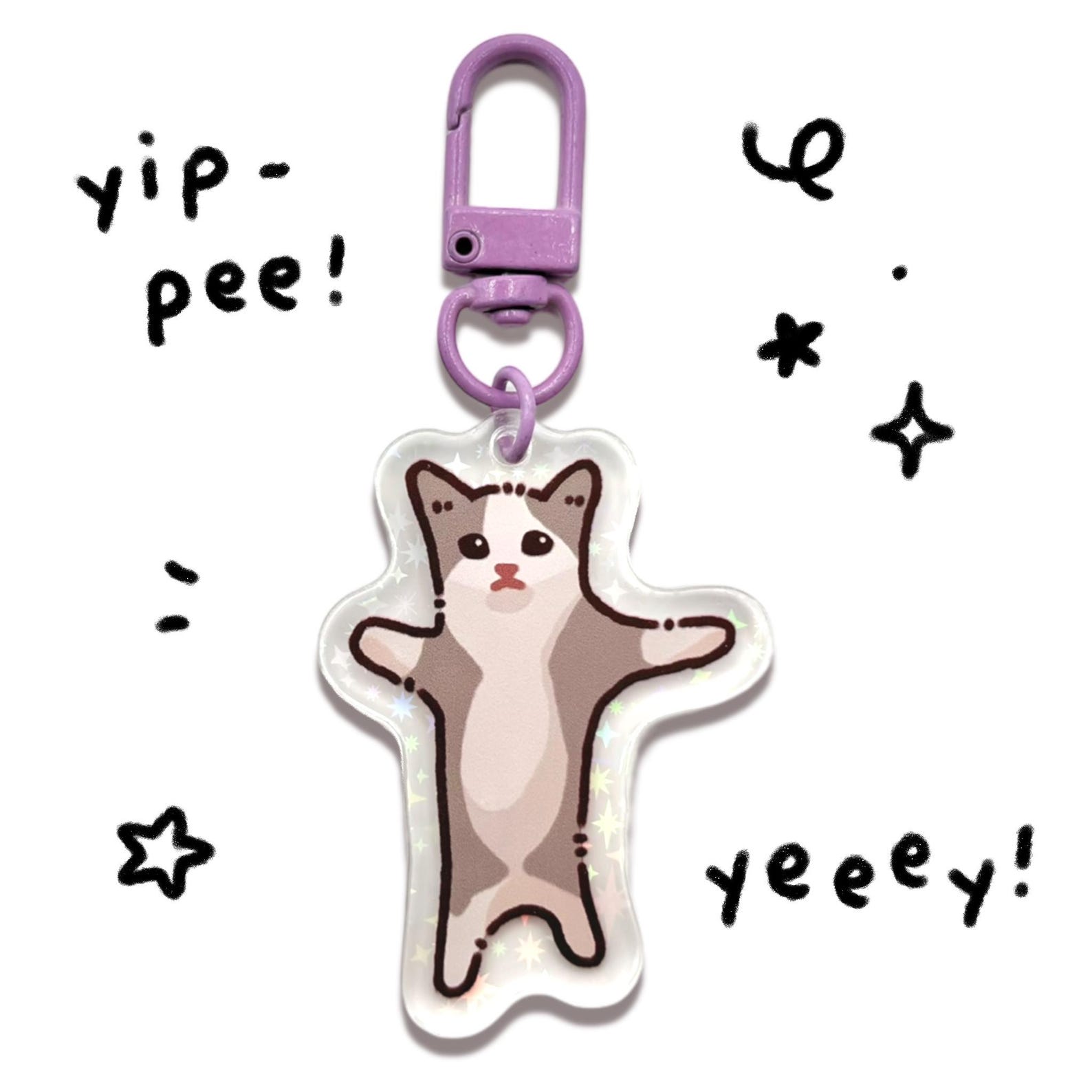 Cat Meme Keychains | Funny Cute Gifts for Kitty Lovers - Etsy