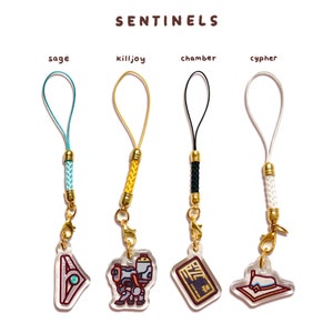 Valorant Agents Phone Charms | Jett Reyna Raze Phoenix Neon Yoru Sova ...