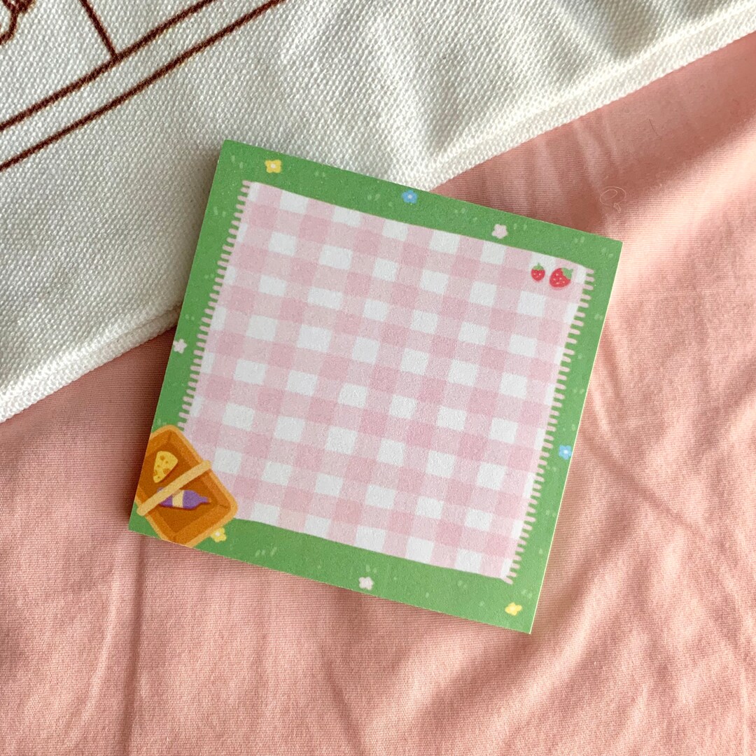 Picnic Blanket Memo Pads Cute Sticky Notes - Etsy