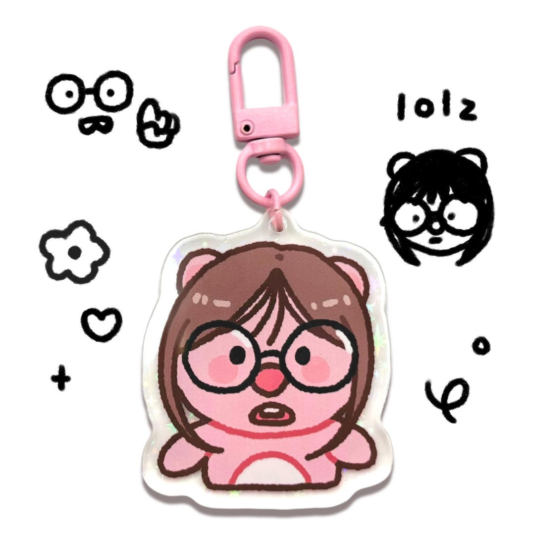 Loopy Meme Acrylic Keychain | Lilypichu Funny Cute Nerdy Gift - Etsy