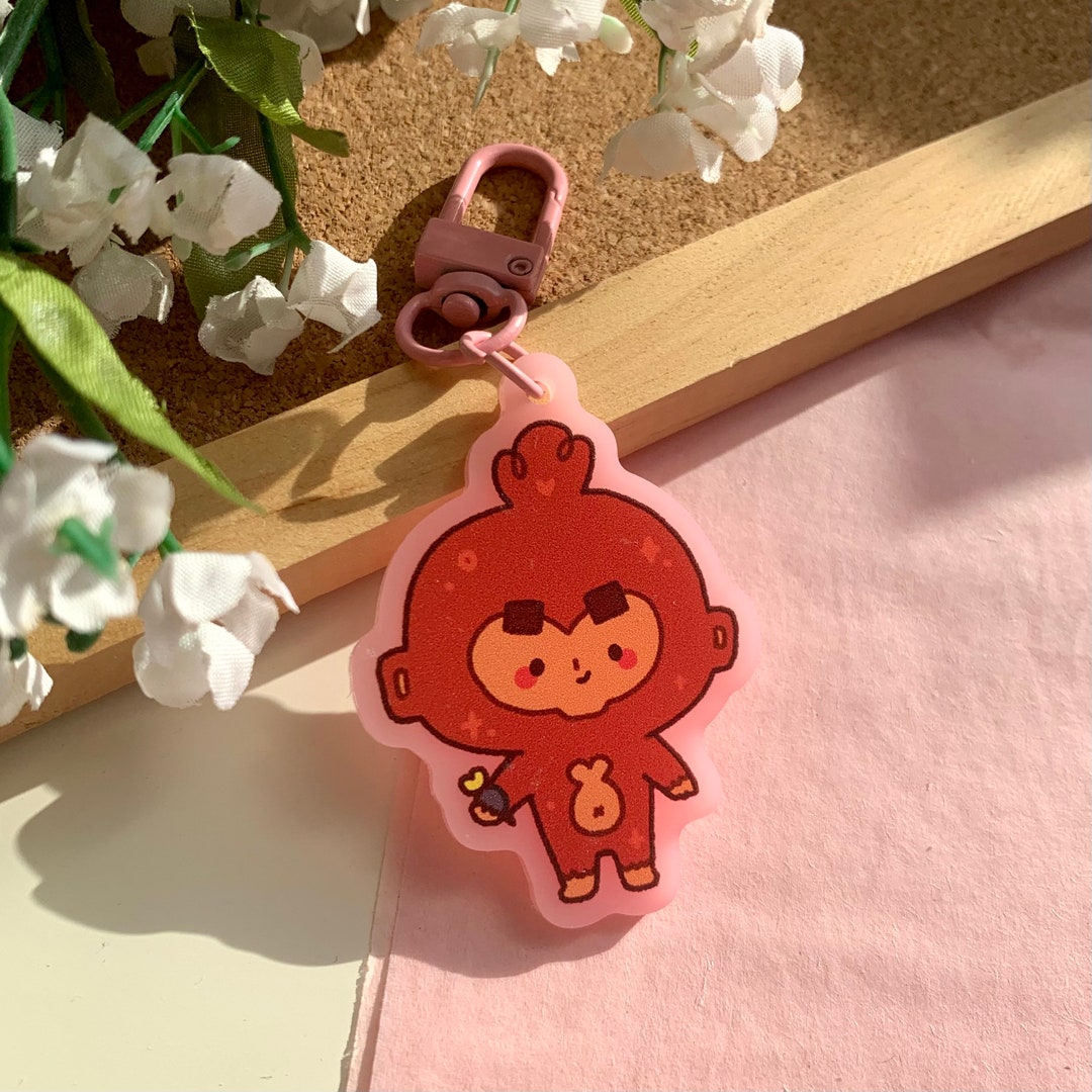 BTD6 Bloons Dart Monkey Pink Acrylic Keychain - Etsy