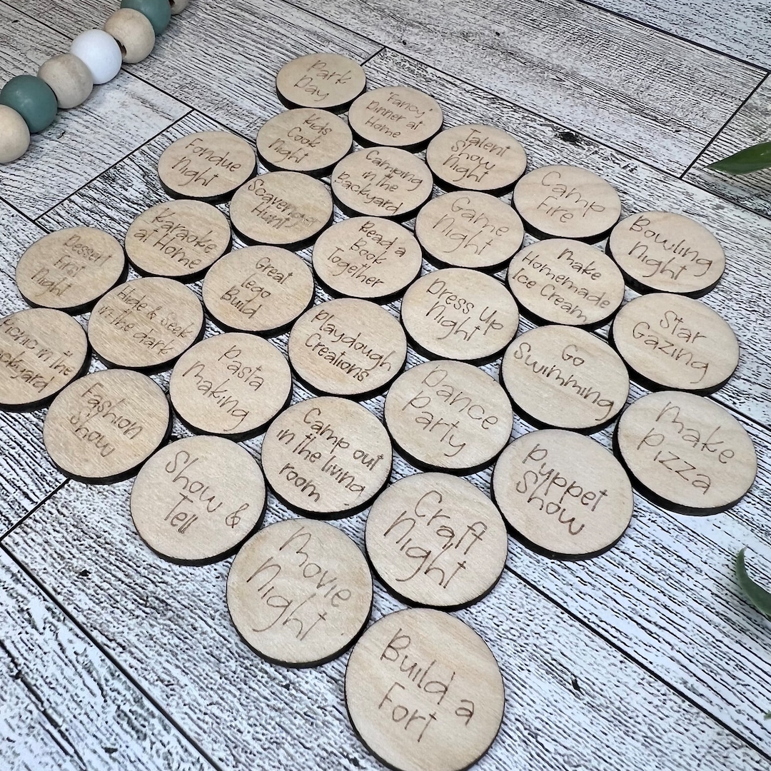 Family Activity Token Jar | Personalized | Family Bucket List Jar ...