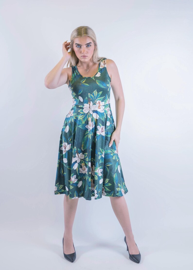 Blooming Magnolias Midi Dress - Etsy