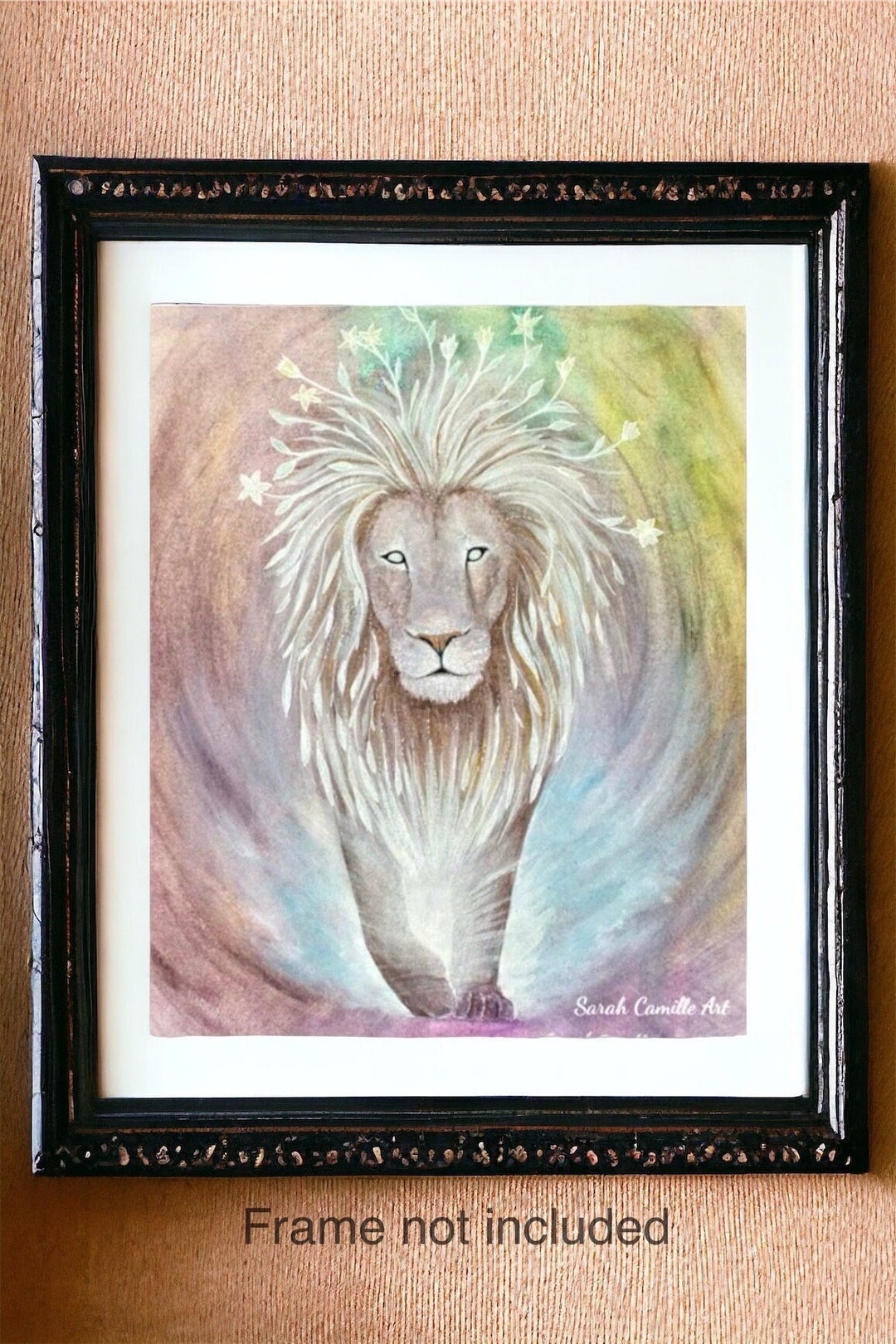 Awaken Lion of God With Flowers in Mane Prophetic Christian Mystic Fine ...