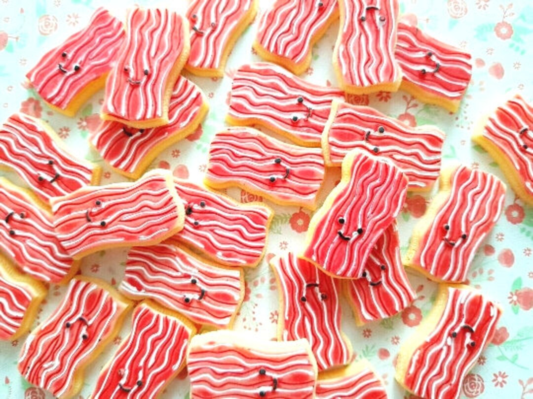 5/10 Kawaii Crispy Bacon Slice Resin Flatback Cabochons Embellishments ...