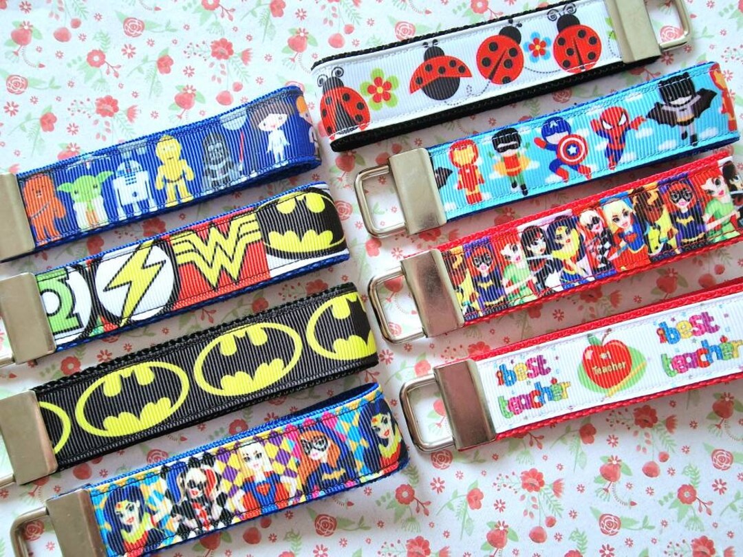 Handmade Cute Colourful Various Cartoon Kids Design Key Fob Keychain ...